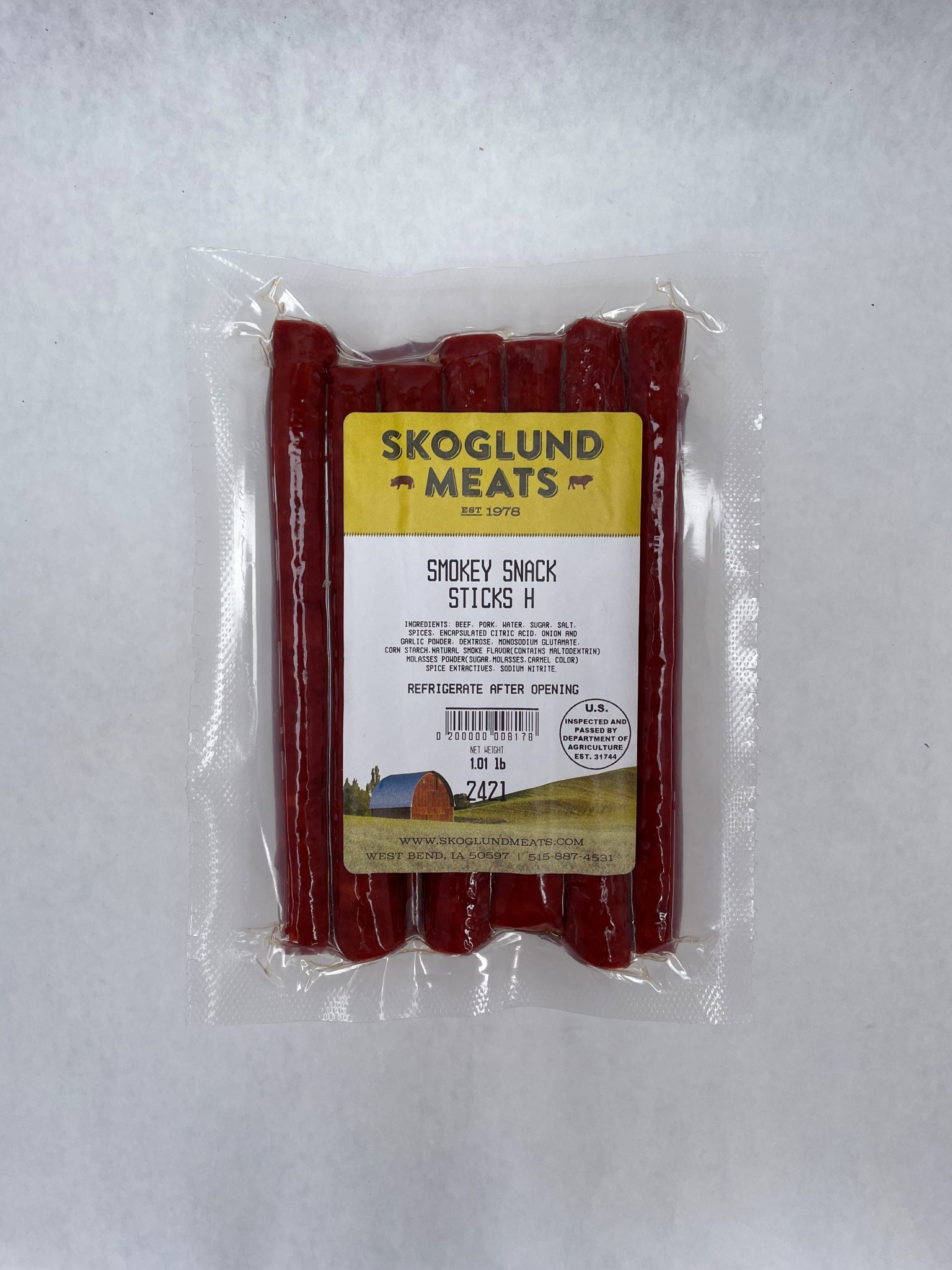 Smokey Snack Sticks (1#) | Skoglund Meats